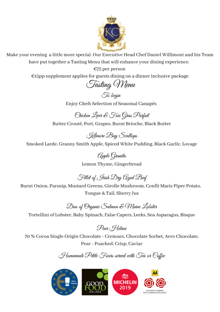 Douglas Hyde Restaurant, Roscommon Restaurant, Kilronan Castle Dining